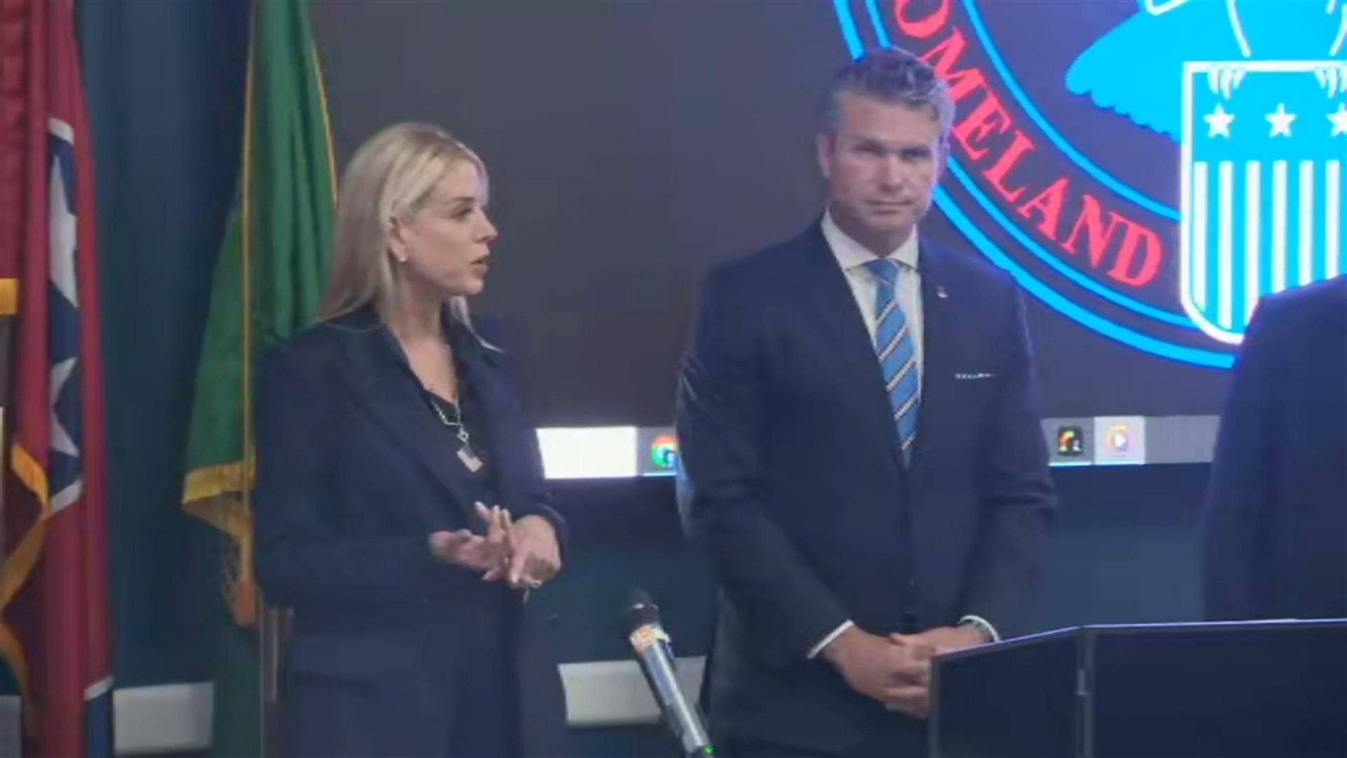 Secretary of War Hegseth Remarks Live: Season 1, Episode 73, "(10/1) Hegseth & Bondi Tour Crime ...